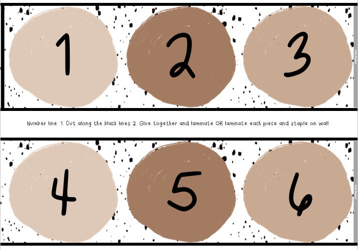 Neutral Abstract Classroom Number Line Display 1-120 - Etsy