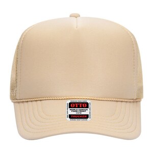 Tan Otto Trucker Hats High Profile in All Colors / Trucker/ Foam Front ...