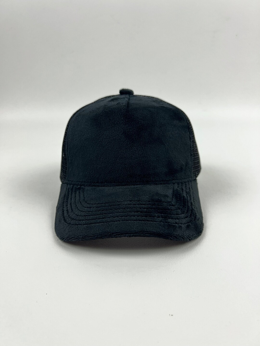 Black Velvet Trucker Hats Blank / Suede/ Baseball/ Trucker Caps/ Foam ...