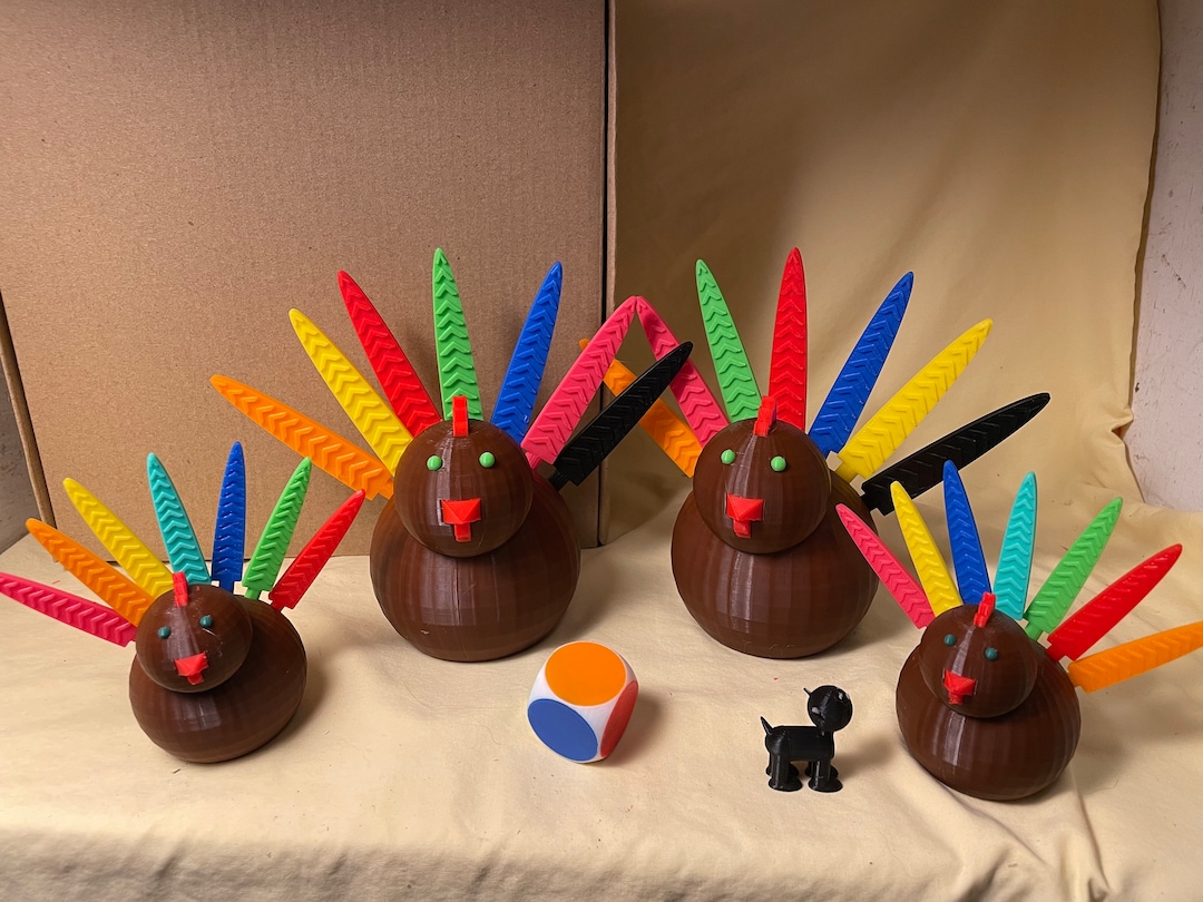 Terrific Turkeys Roll a Feather Game - Etsy