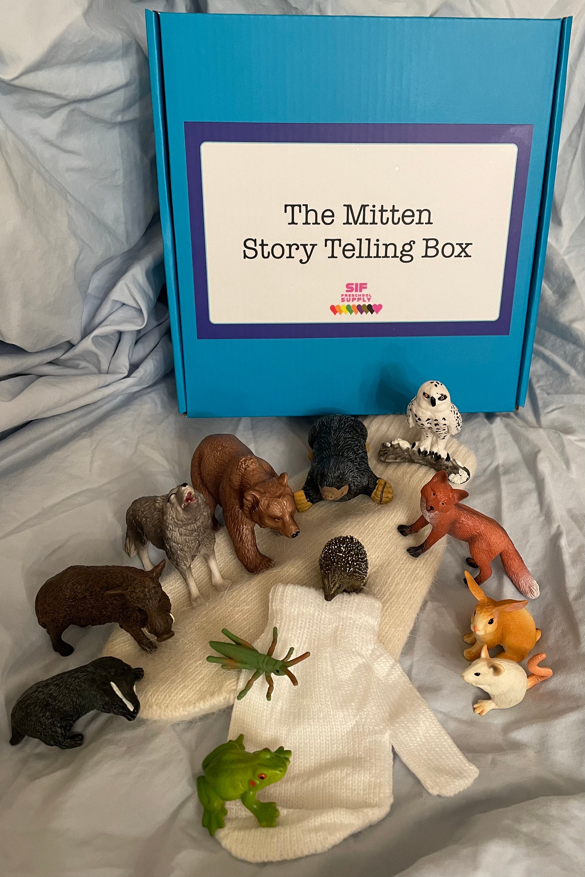 The Mitten Story Telling Box With Animals From Brett and Tresselt ...