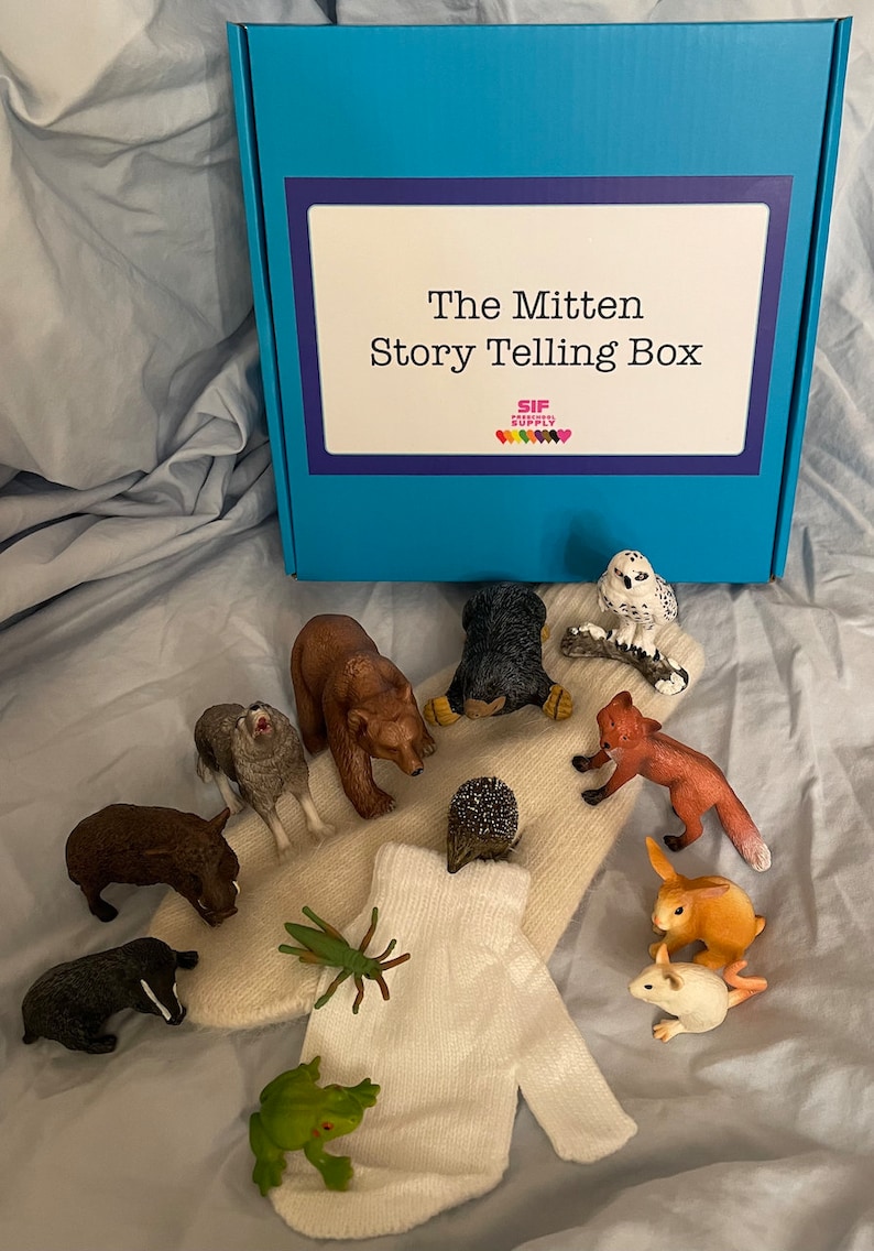 The Mitten Story Telling Box With Animals From Brett and Tresselt ...