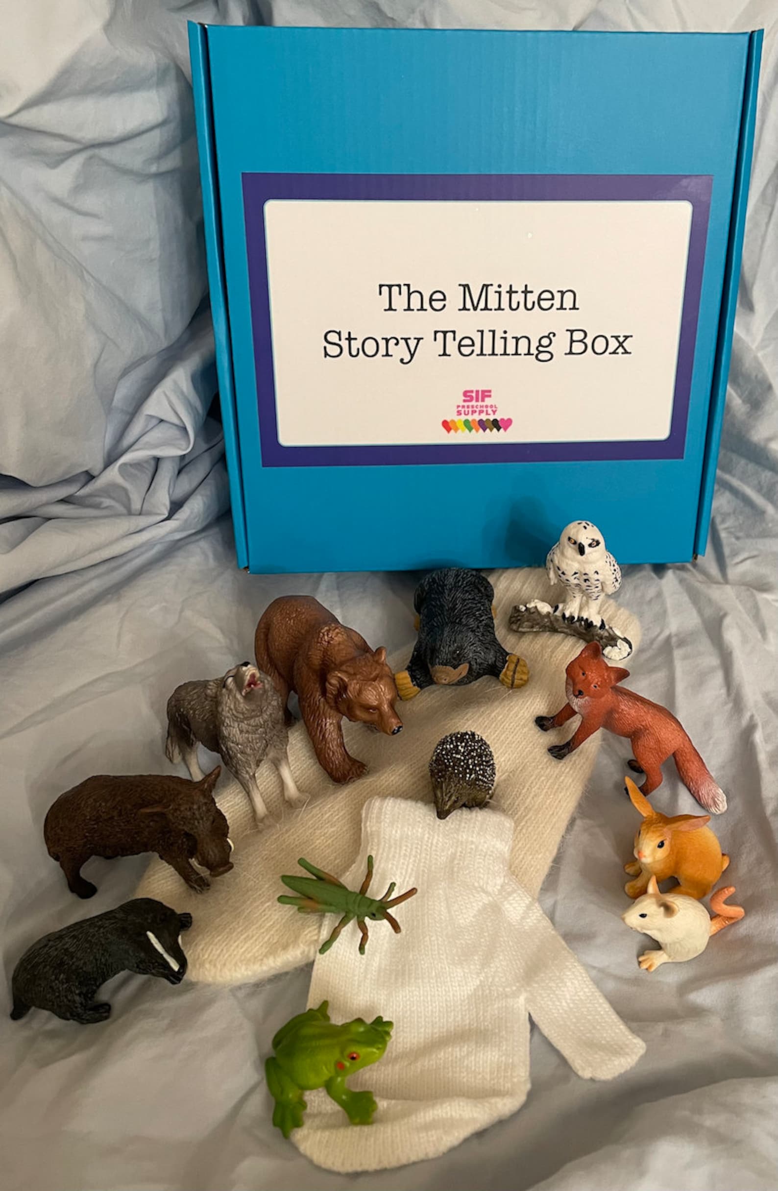 The Mitten Story Telling Box With Animals From Brett and Tresselt ...