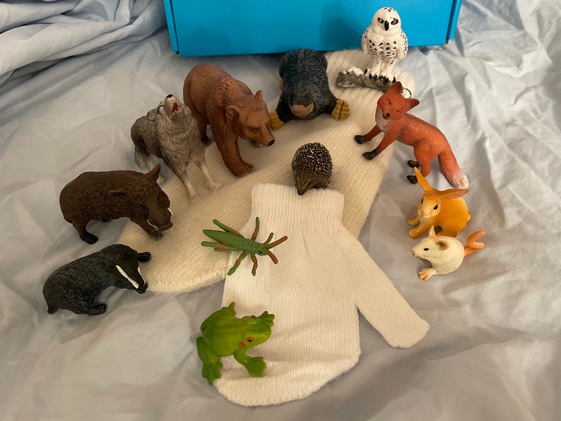 The Mitten Story Telling Box With Animals From Brett and Tresselt ...