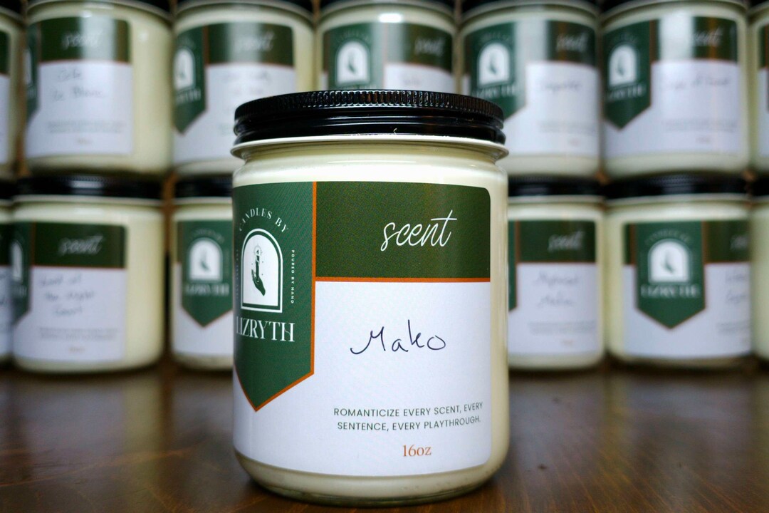 Mako ~ Wood Wick Soy 16oz Container Candle - Etsy