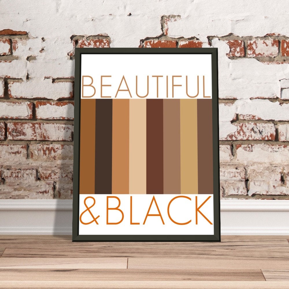 Beautiful & Black: Inspiring Metal Frame Poster Celebrating Black ...