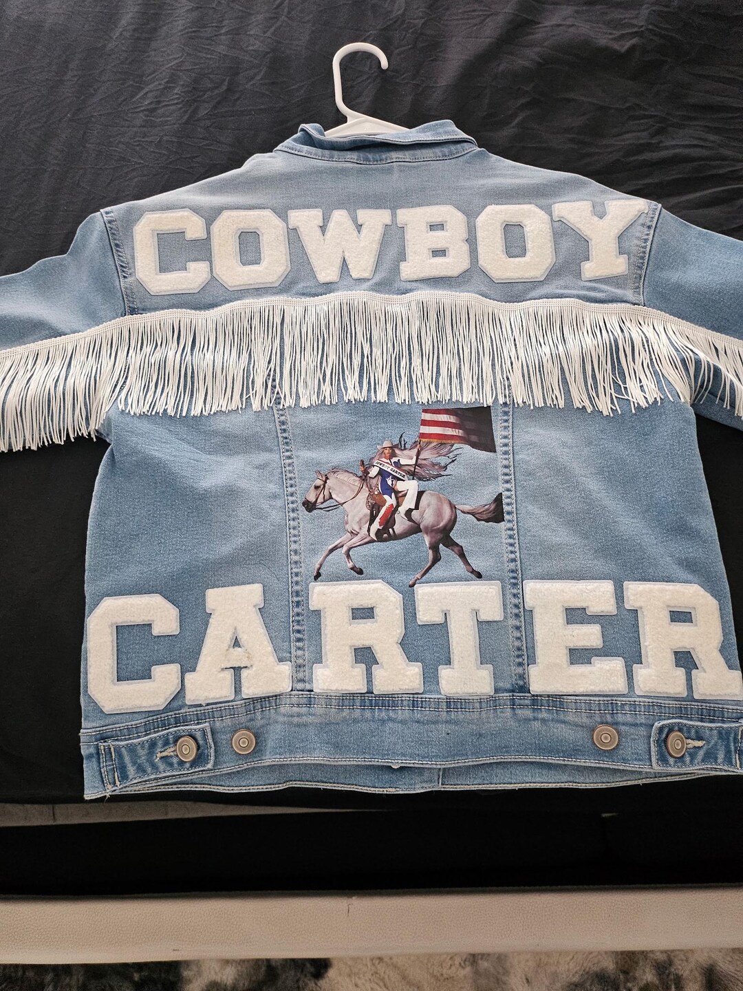 Custom Cowboy Carter Denim Jacket - Etsy