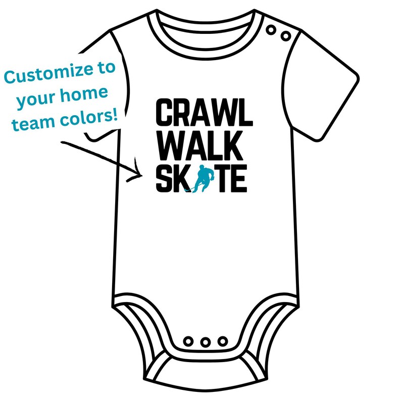 Crawl Walk Skate Customizable Hockey SVG | Crawl Walk Skate SVG ...