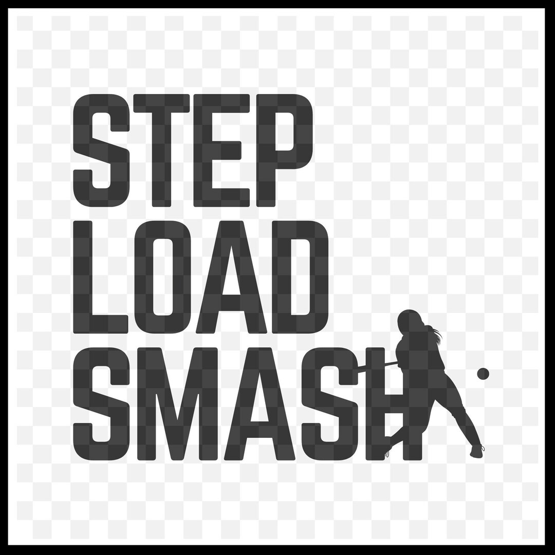 Step Load Smash | Softball SVG - Etsy
