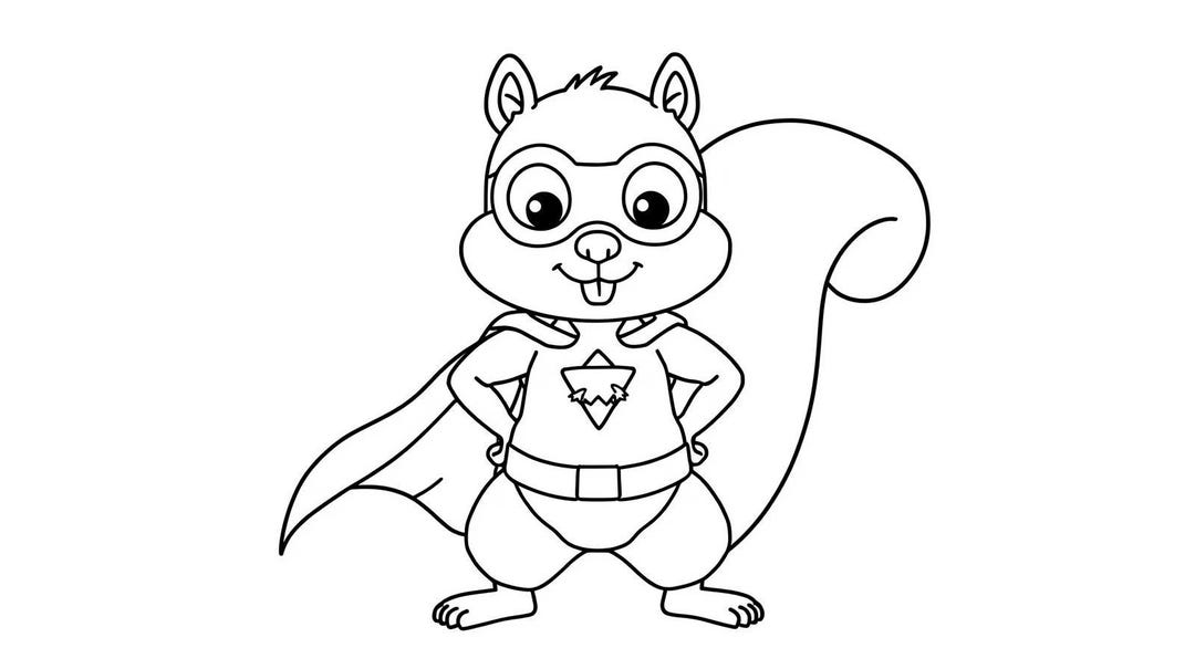 Coloring for Kids, Superhero Animals - Etsy