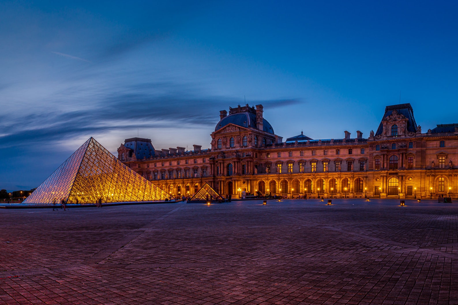 Louvre Museum Canvas Print: Blue Hour Paris Landscape Wall Art - Etsy