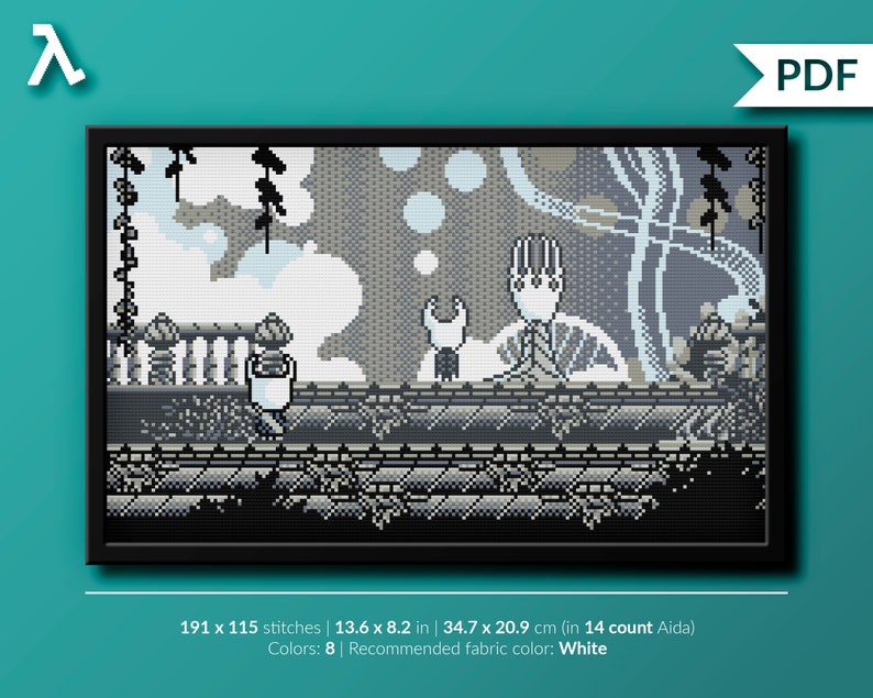 Hollow Knight Path of Pain Cutscene Videogame Cross Stitch Pattern ...