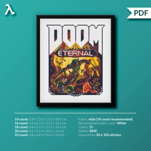 DOOM - Doom Eternal - Videogame - Cross Stitch Pattern (instant ...