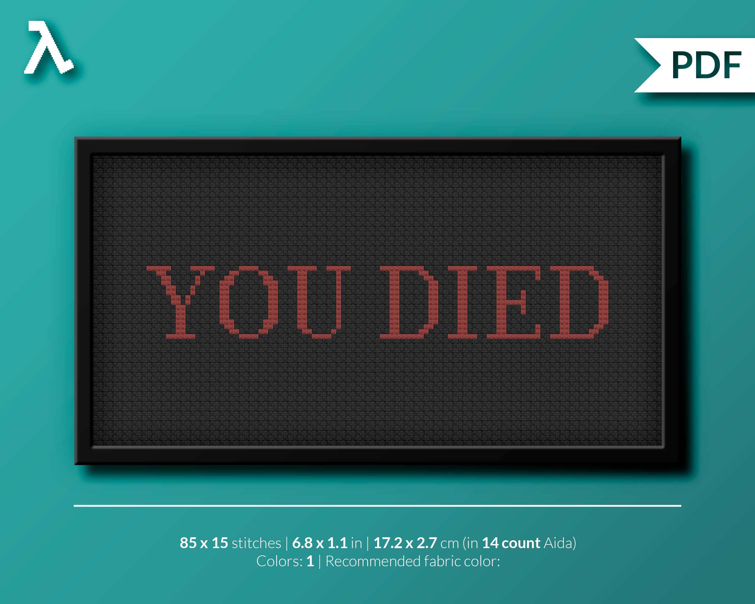 Dark Souls YOU DIED Death Screen Videogame Cross - Etsy