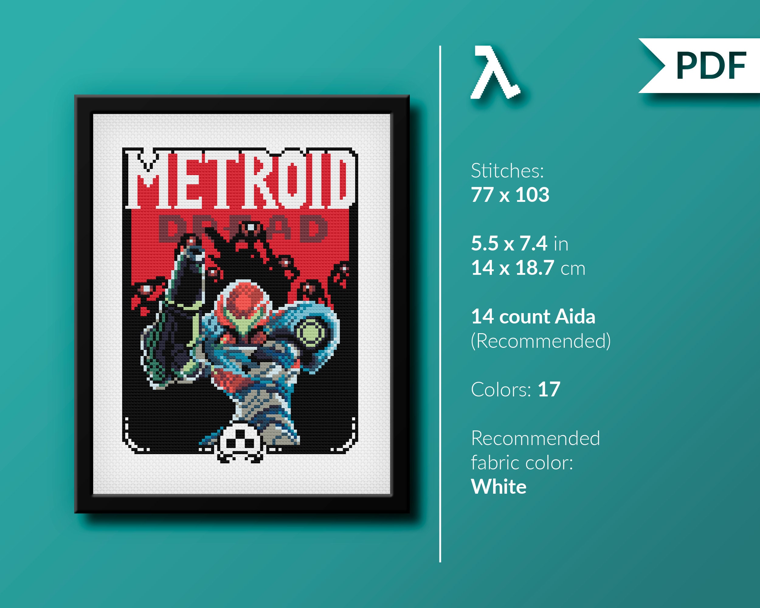 Metroid Dread Cover Videogame Cross Stitch Pattern | Etsy