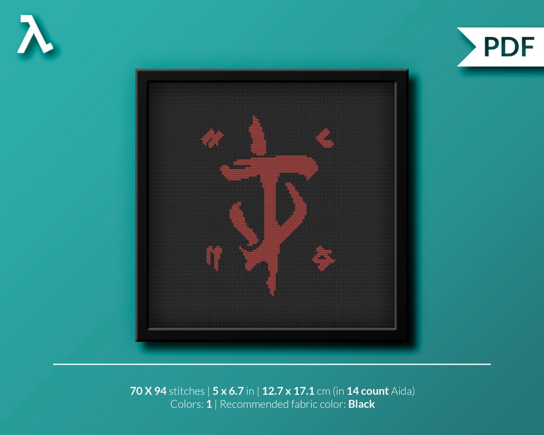 DOOM - Slayer Mark - Videogame - Cross Stitch Pattern (instant Download ...