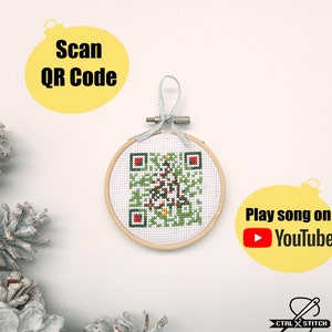 You're a Mean One, Mr. Grinch QR Code Cross Stitch Ornament Pattern ...