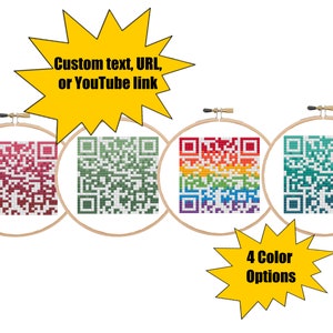 Custom QR Code Cross Stitch Pattern; Personalized Digital PDF Pattern ...