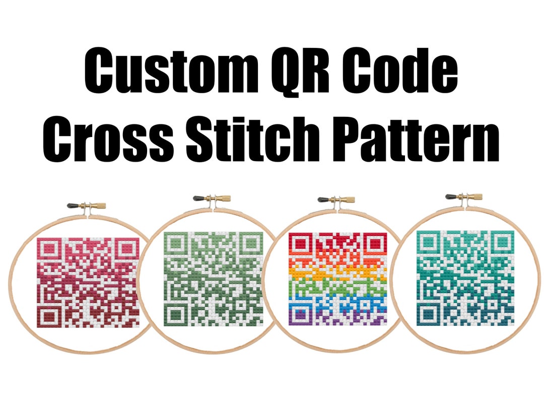 Custom QR Code Cross Stitch Pattern; Personalized Digital PDF Pattern ...
