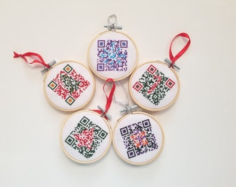 Qr Code Christmas Cards | Etsy