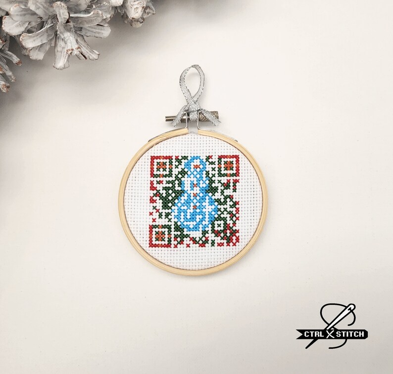 The Christmas Song QR Code Cross Stitch Ornament Pattern - Etsy