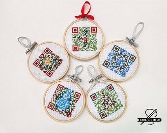 Qr Code Christmas Cards - Etsy