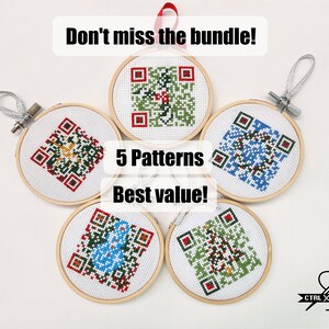 Last Christmas QR Code Cross Stitch Pattern Plays Wham Song - Etsy