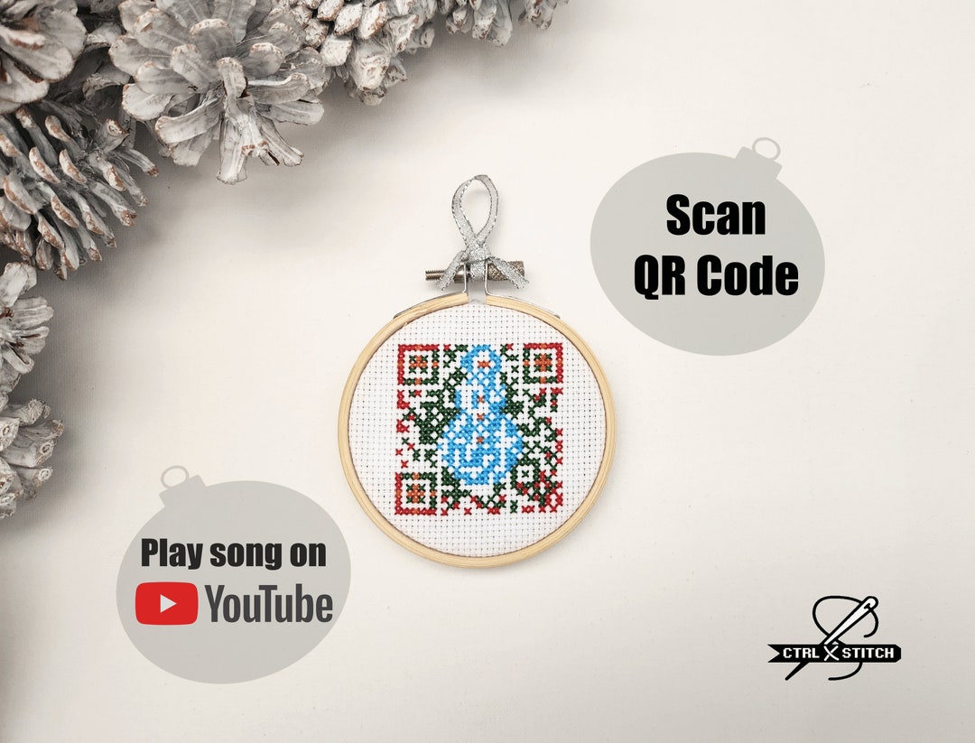 The Christmas Song QR Code Cross Stitch Ornament Pattern, Plays Nat ...