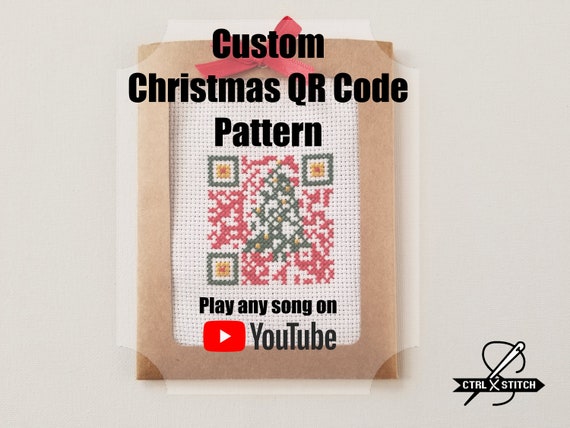 Custom Christmas Song QR Code Cross Stitch Pattern - Etsy