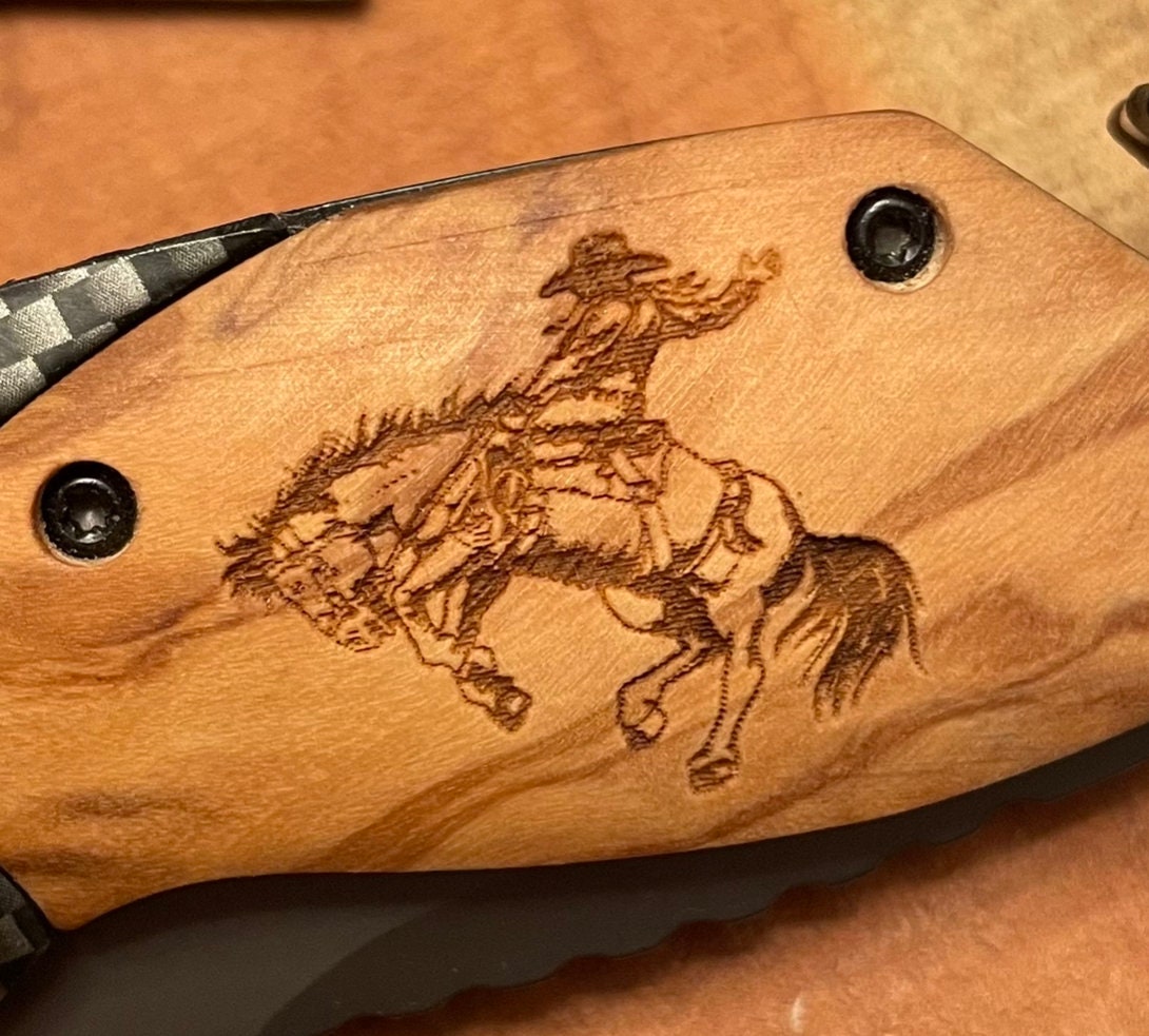 Cowboy & Bronc Knife - Etsy