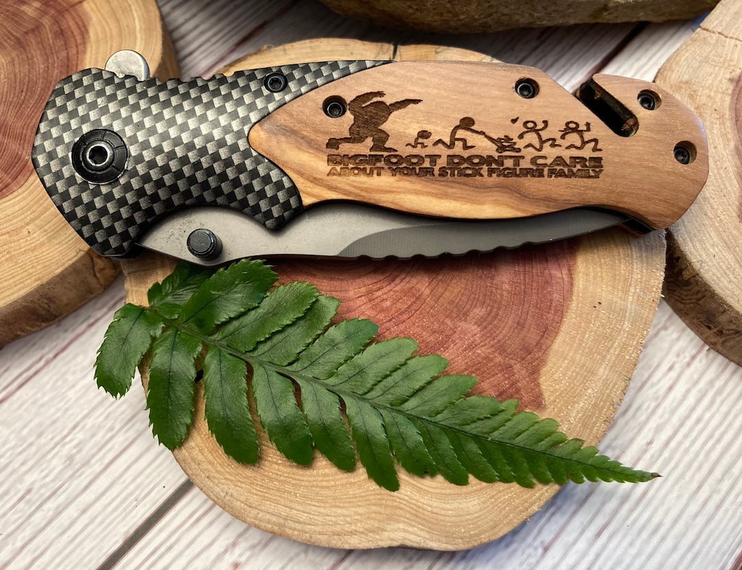 Bigfoot, Stick Family Pocket Knife - Etsy