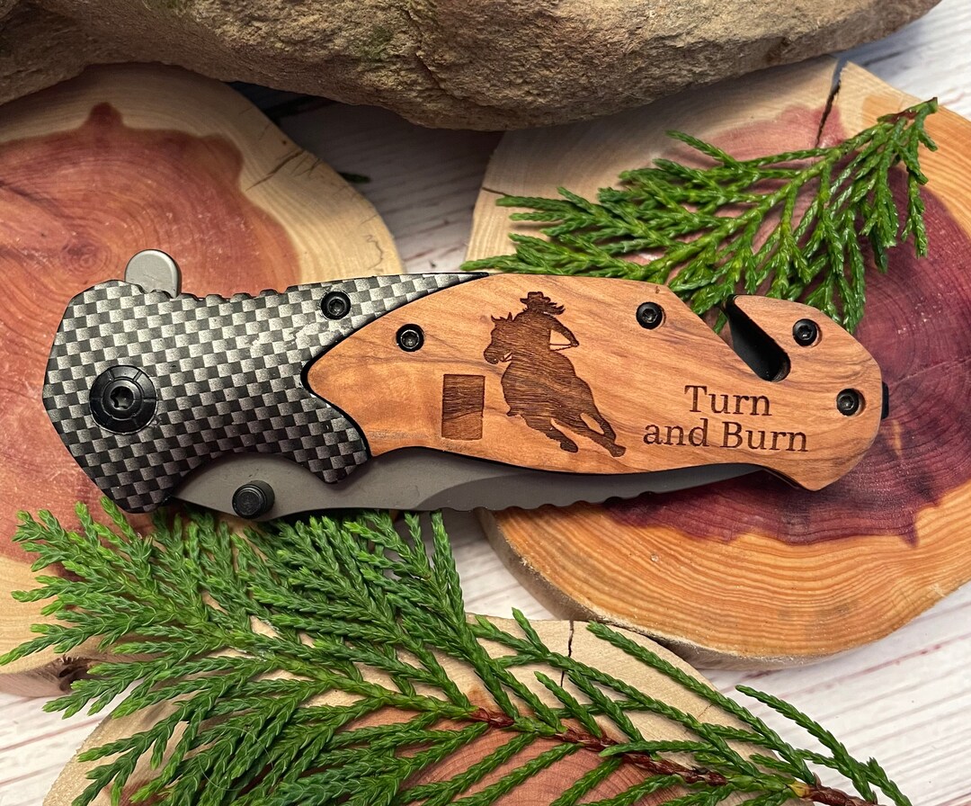 Barrel Racer Knife, Turn and Burn Knife - Etsy