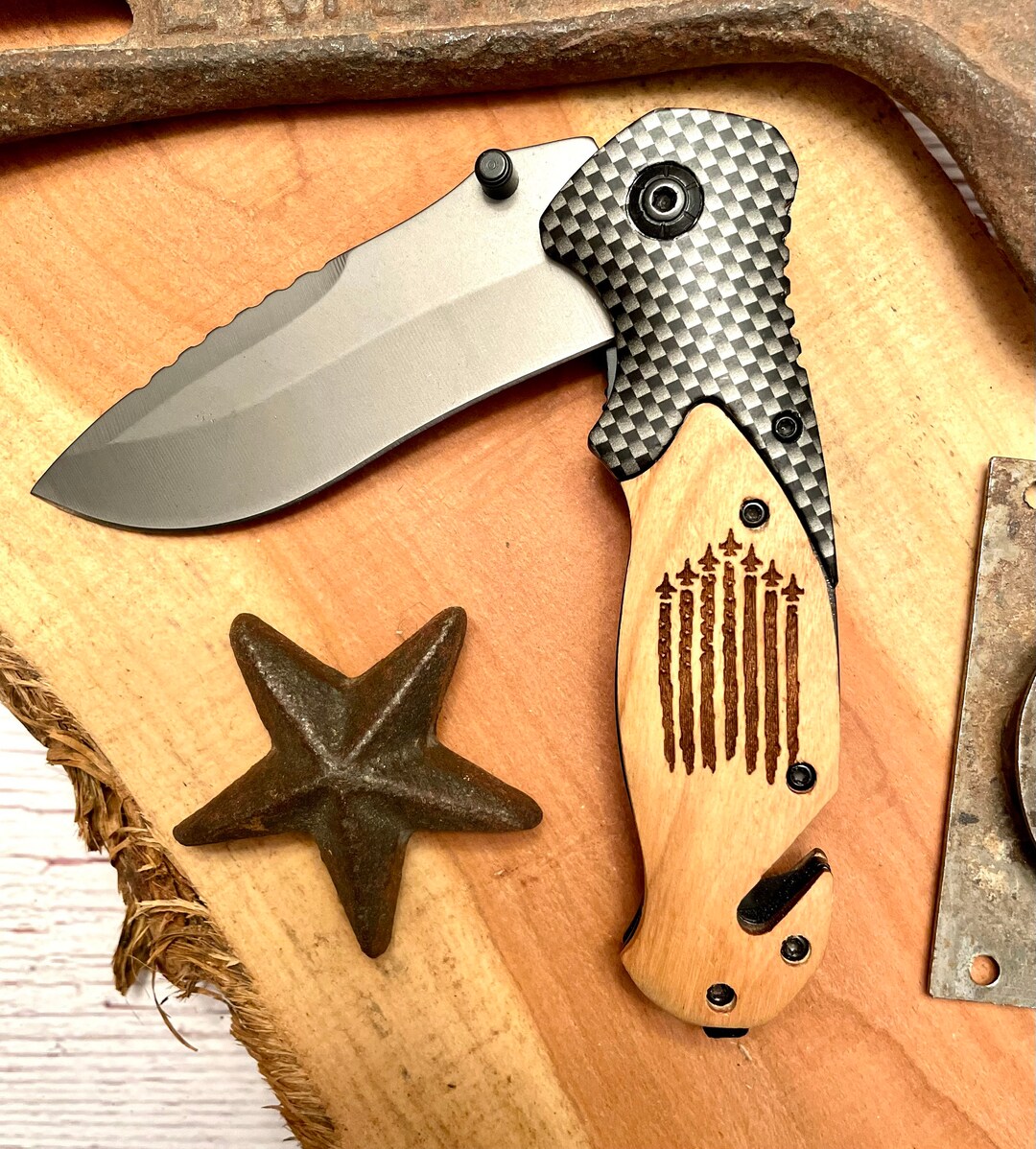 Air Force Jets/flag Knife - Etsy
