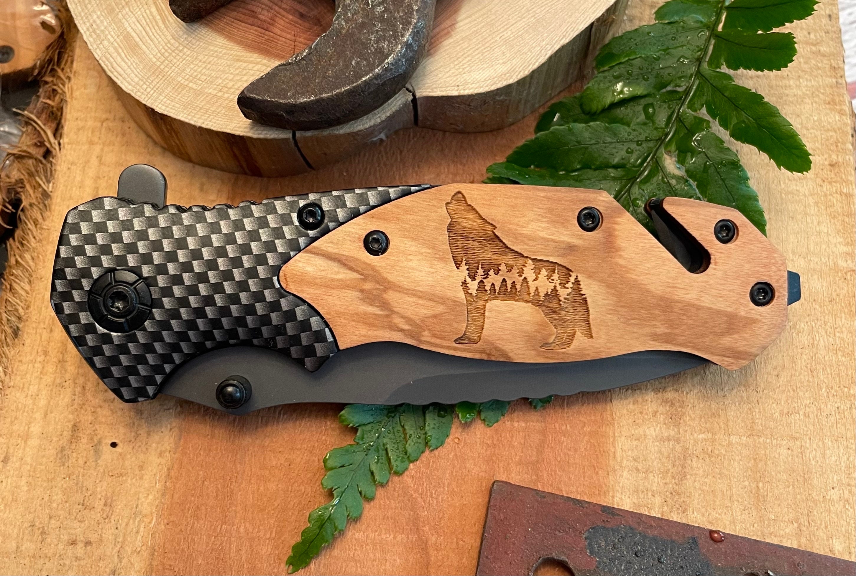 Wolf Standing Knife - Etsy