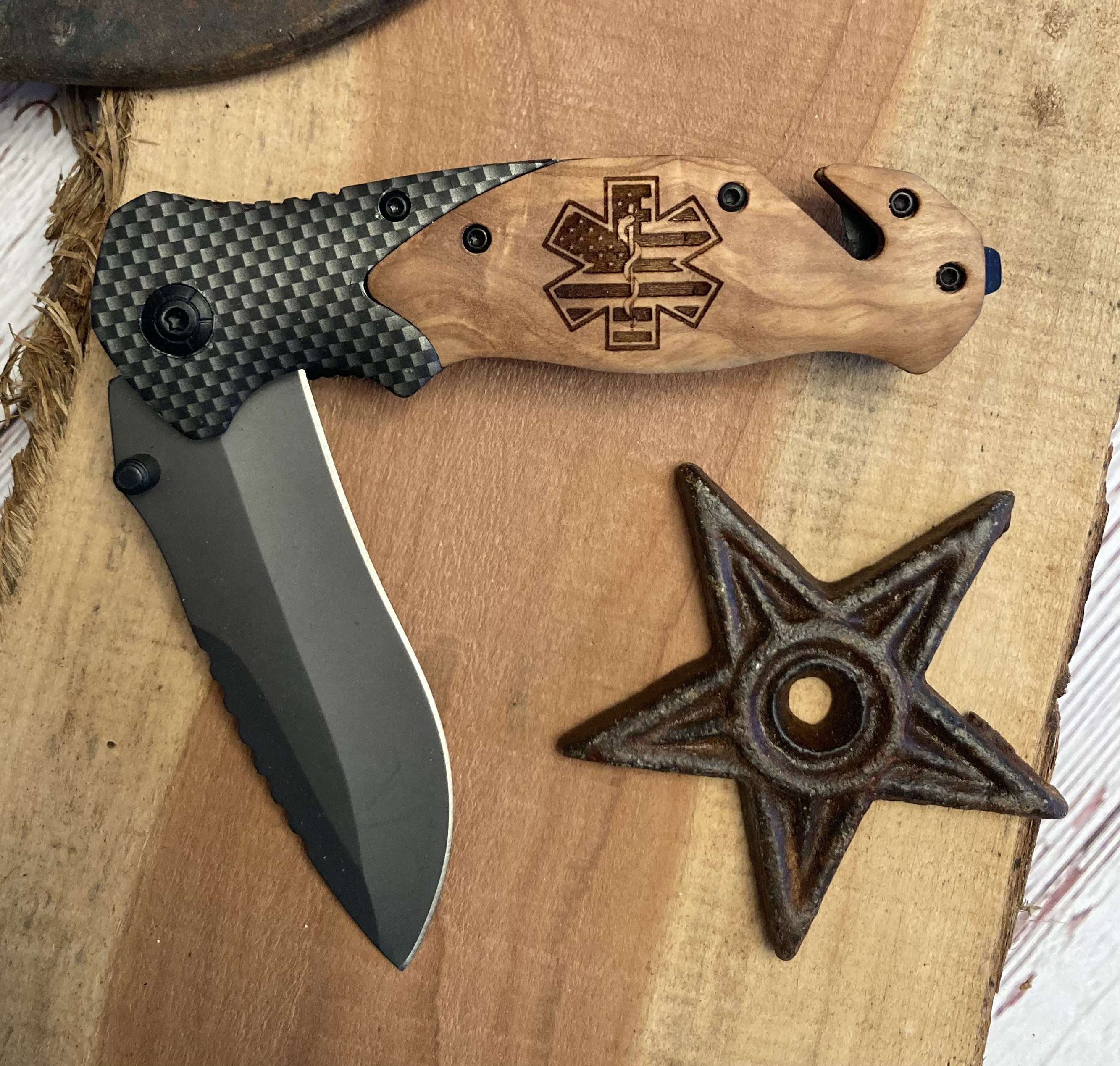 EMT / EMS Star of Life Knife - Etsy