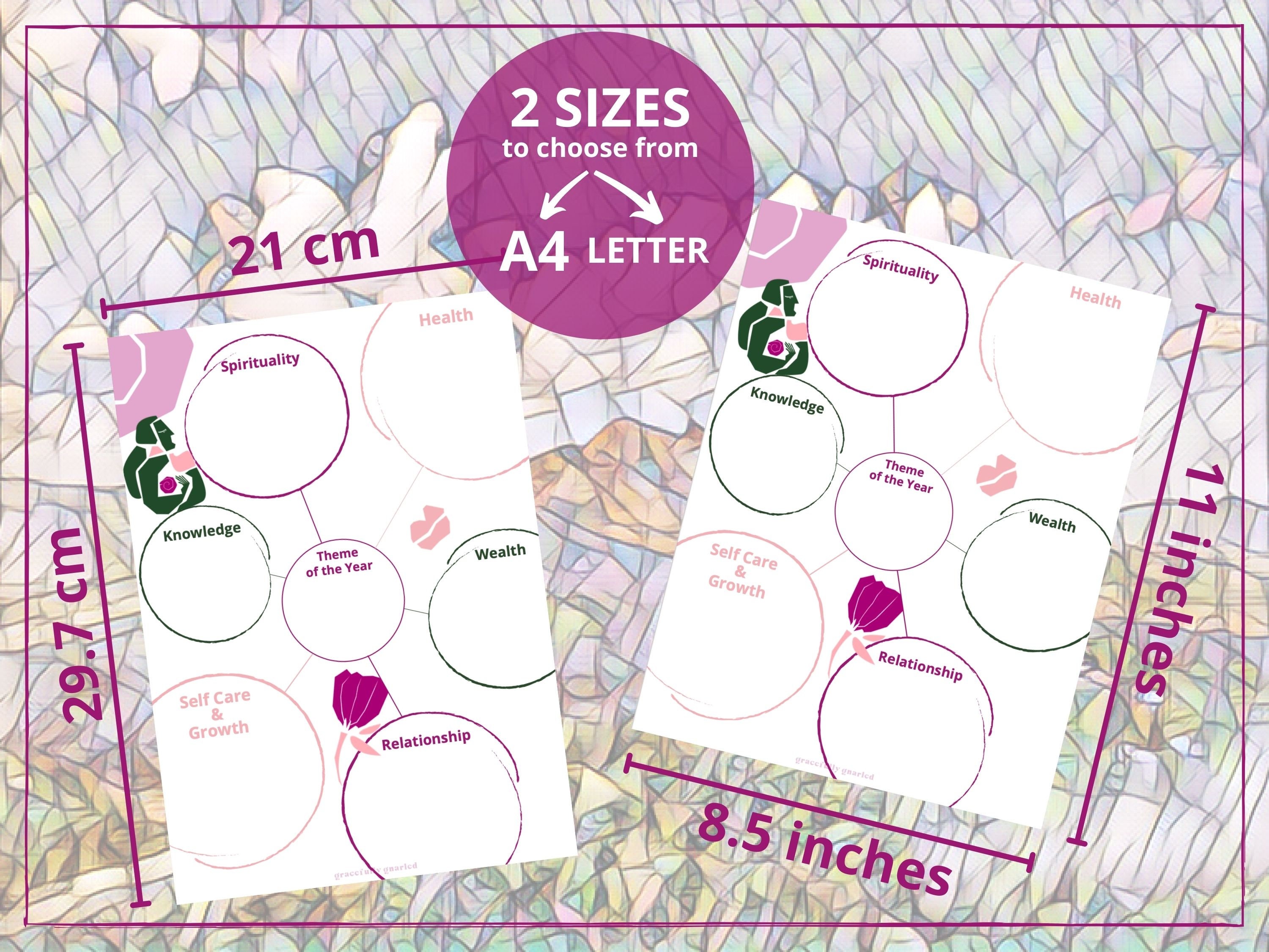 Printable Vision Board + Kit (with Quotes, Affirmations & Words) - Etsy