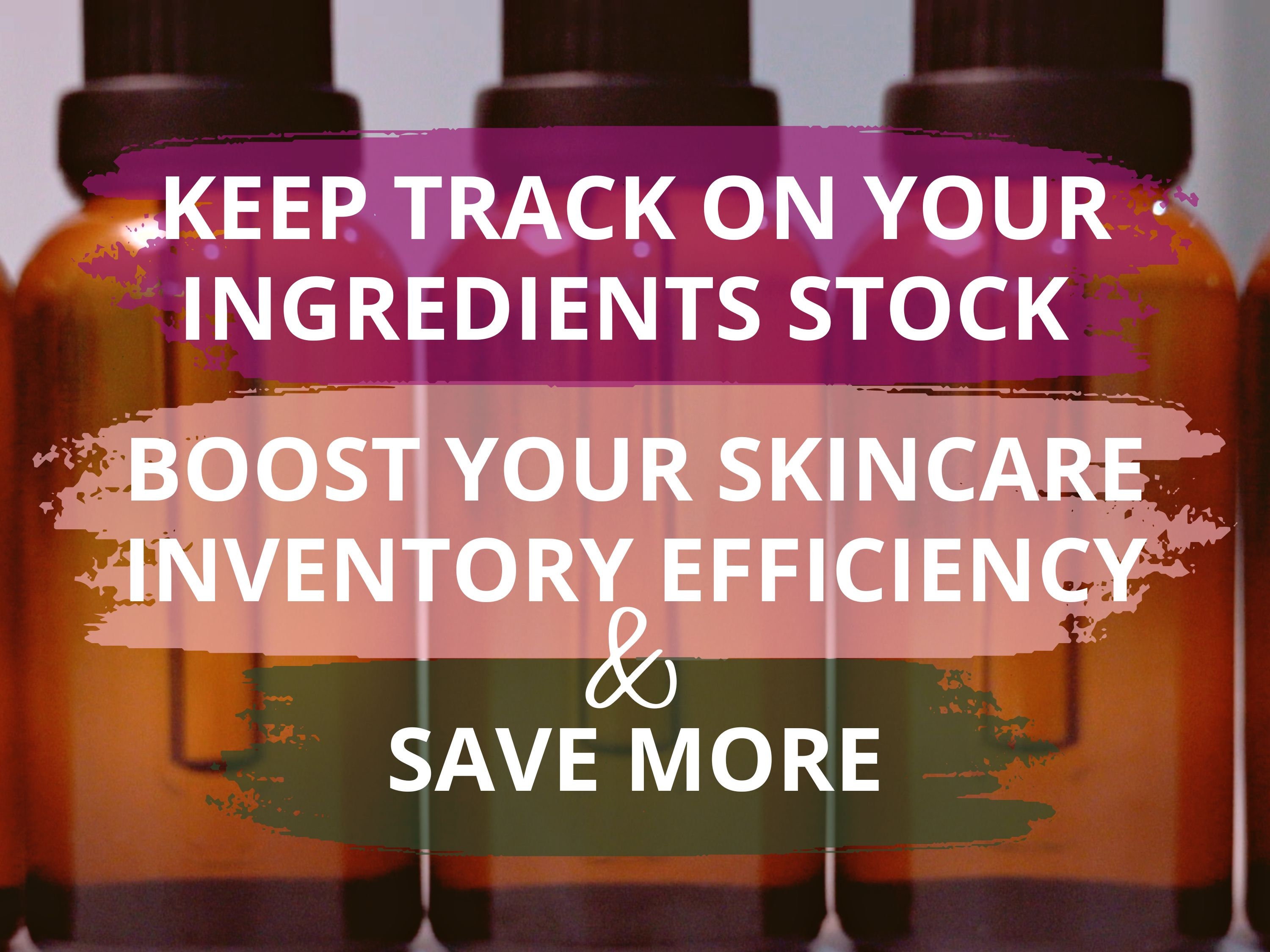 Skincare Ingredients Inventory (excel + Printable PDF) - Etsy