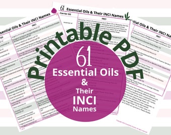 Essential Oils Printable Pdf Charts - Etsy