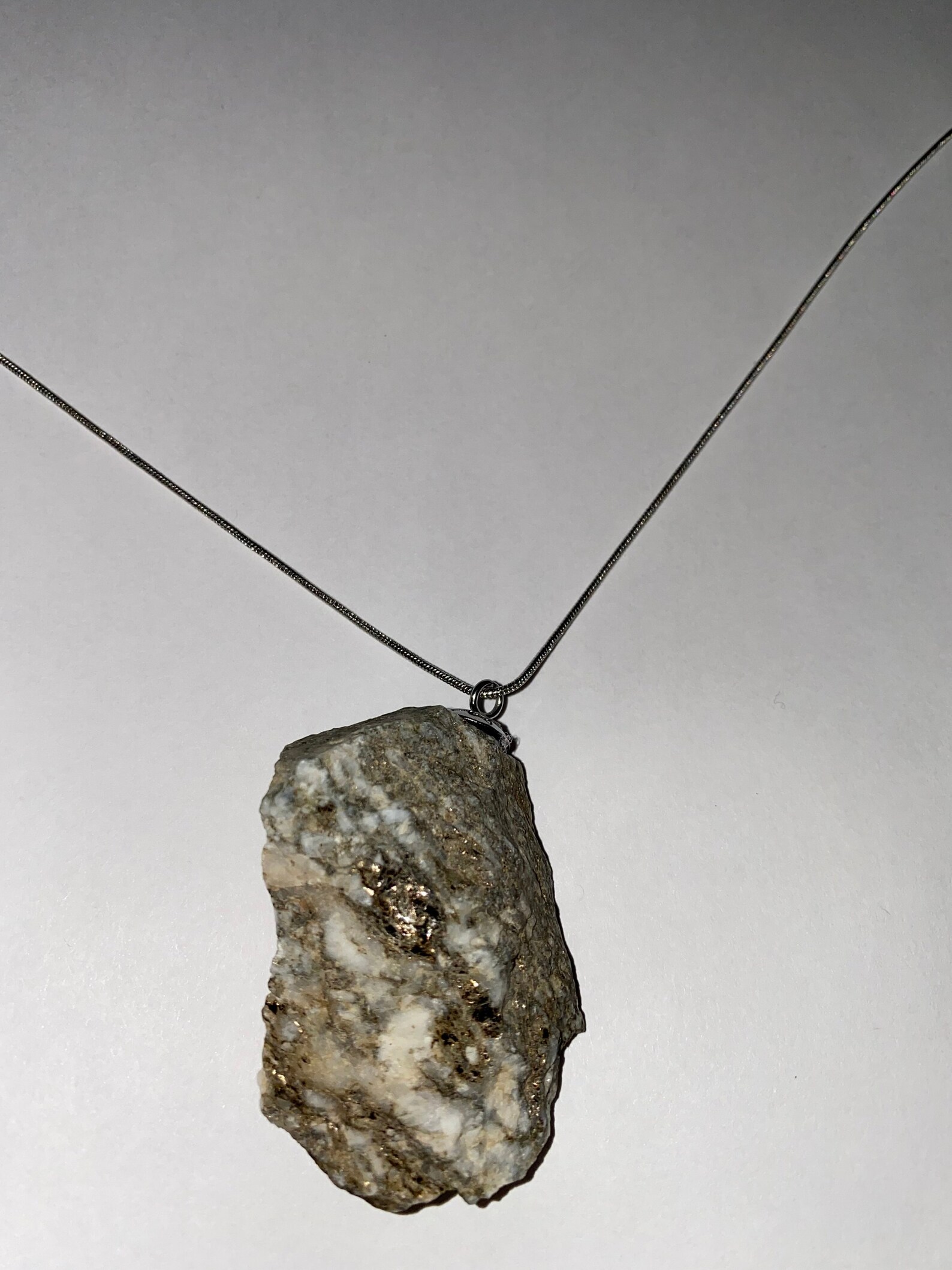 Raw Milky Quartz/pyrite Beach Rock/stone Boho Necklaces - Etsy