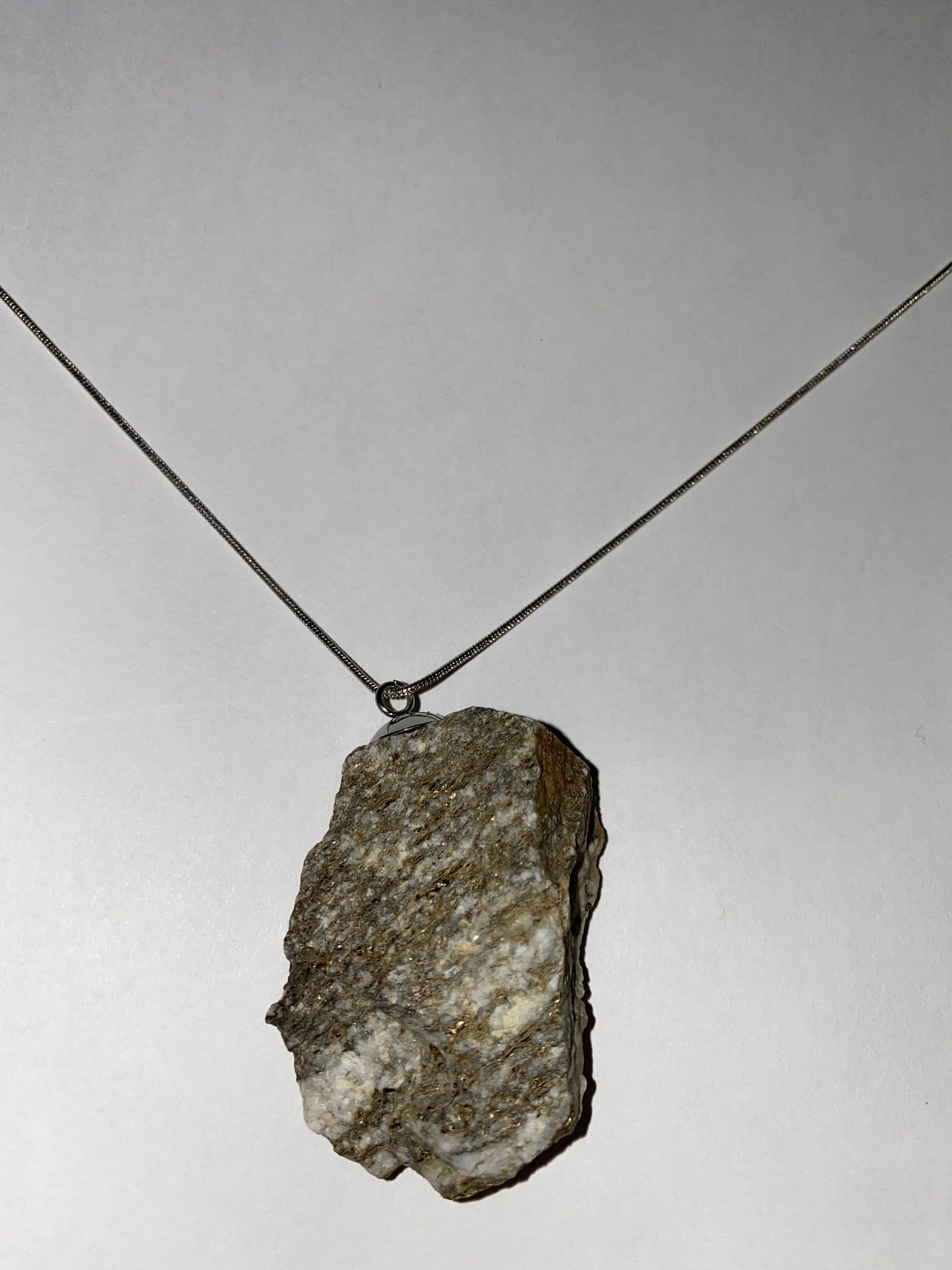 Raw Milky Quartz/pyrite Beach Rock/stone Boho Necklaces - Etsy