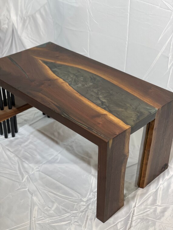 Black Walnut River Waterfall Table | Etsy