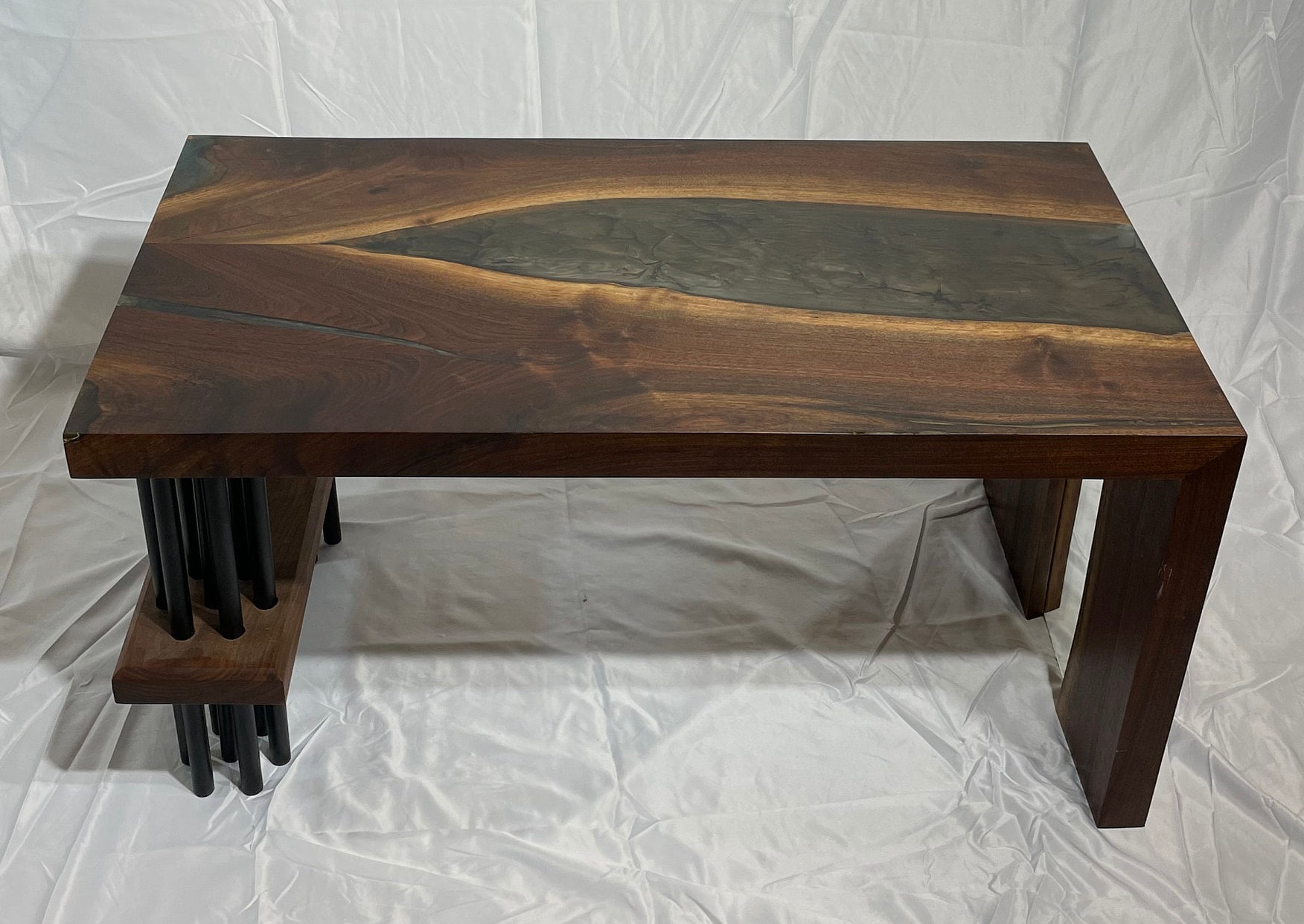 Black Walnut River Waterfall Table - Etsy