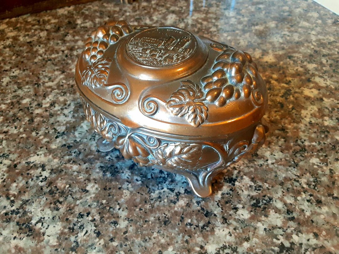 Antique German Rare Copper Jewelry Box Nürnberg Burg Early 1900s - Etsy