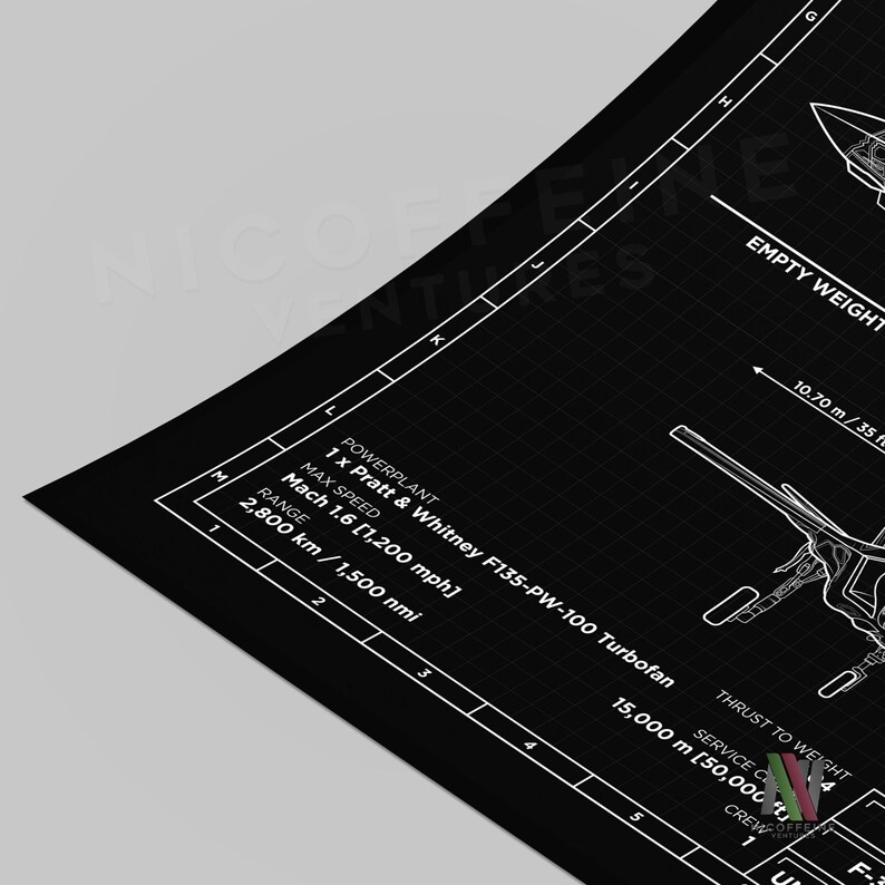 Lockheed Martin F-35 Lightning II Aircraft / Flight / Jet Blueprint ...