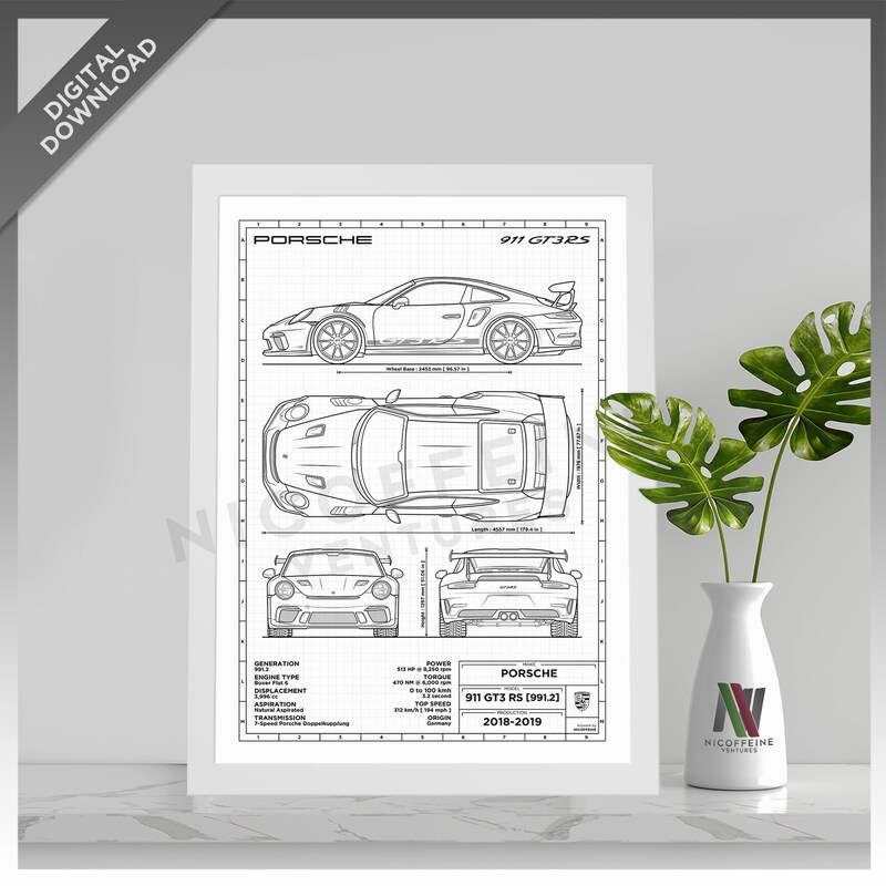 Porsche 911 Gt3 Rs Poster - Etsy