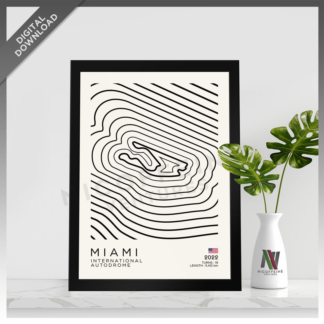 Bauhaus Inspired Miami International Autodrome Circuit F1 Motogp ...