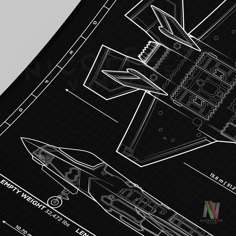 Lockheed Martin F-35 Lightning II Aircraft / Flight / Jet Blueprint ...