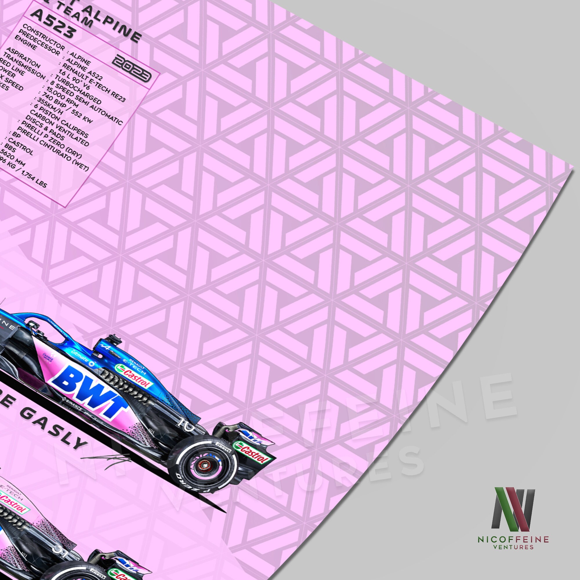 2023 Alpine A523 F1 Team Formula One Pierre Gasly Esteban Ocon - Etsy ...