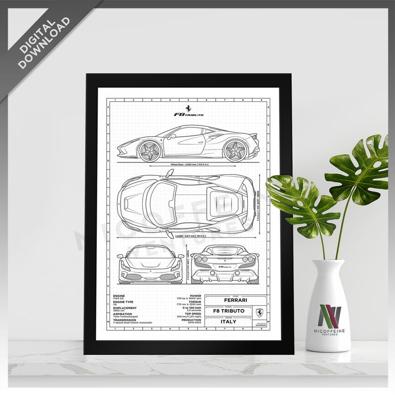 Ferrari Large Canvas - Etsy