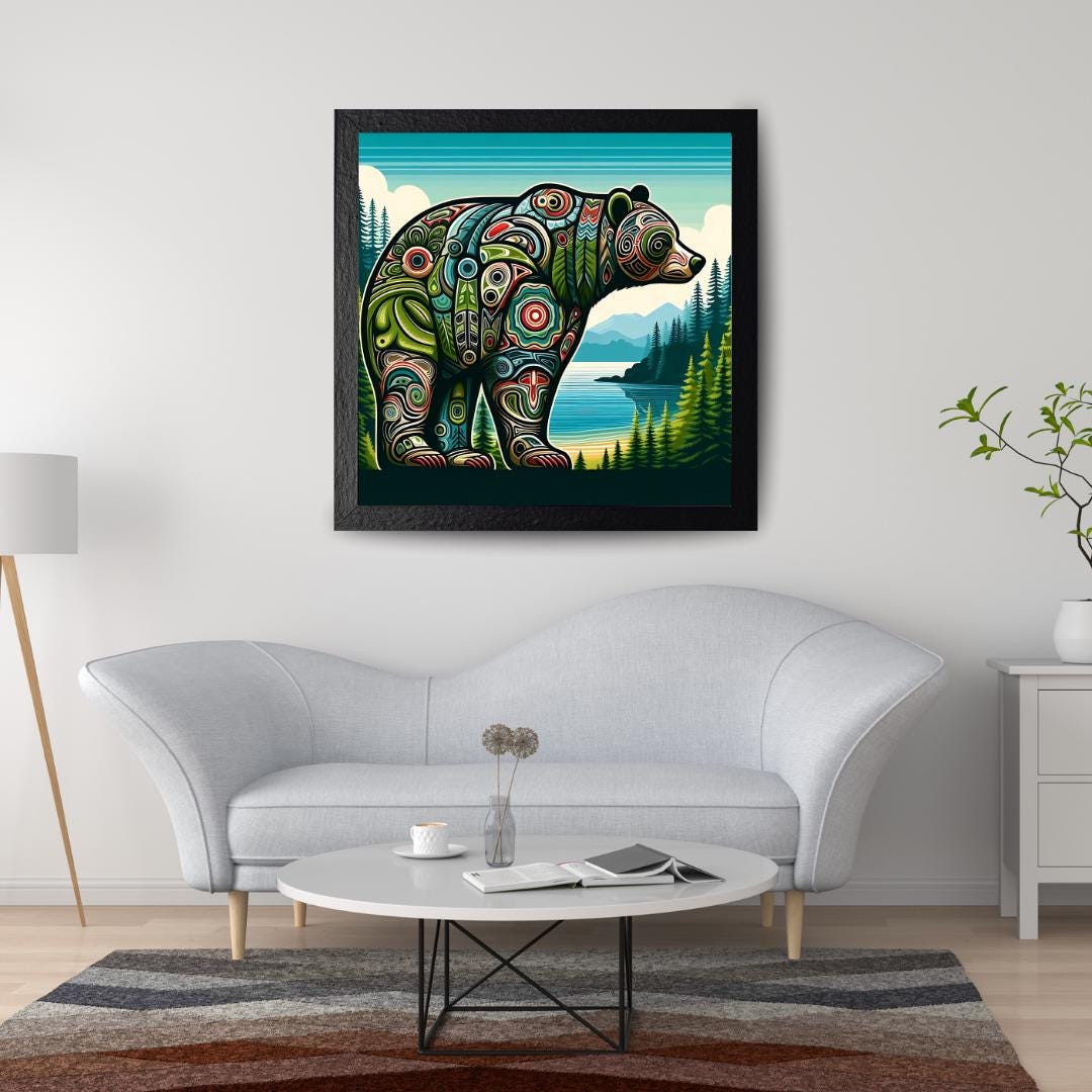 Indigenous Inspired Bear Art - Etsy